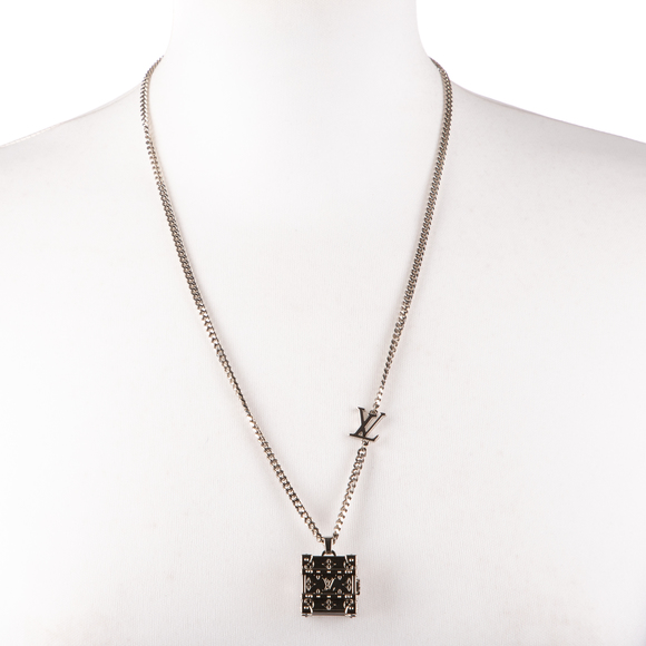 Louis Vuitton | Jewelry | Louis Vuitton Trunk Locket In Silver Silver ...